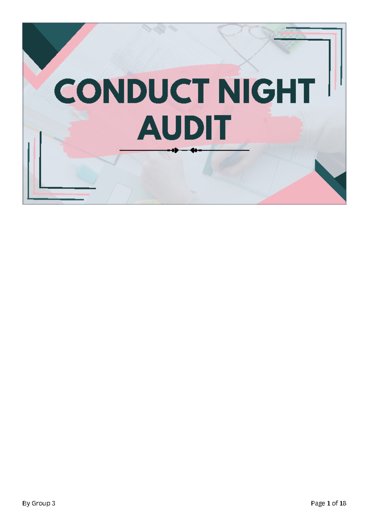 By Group 3 - wuowiwoh - CONDUCT NIGHT AUDIT VOCABULARY WORDS With a ...