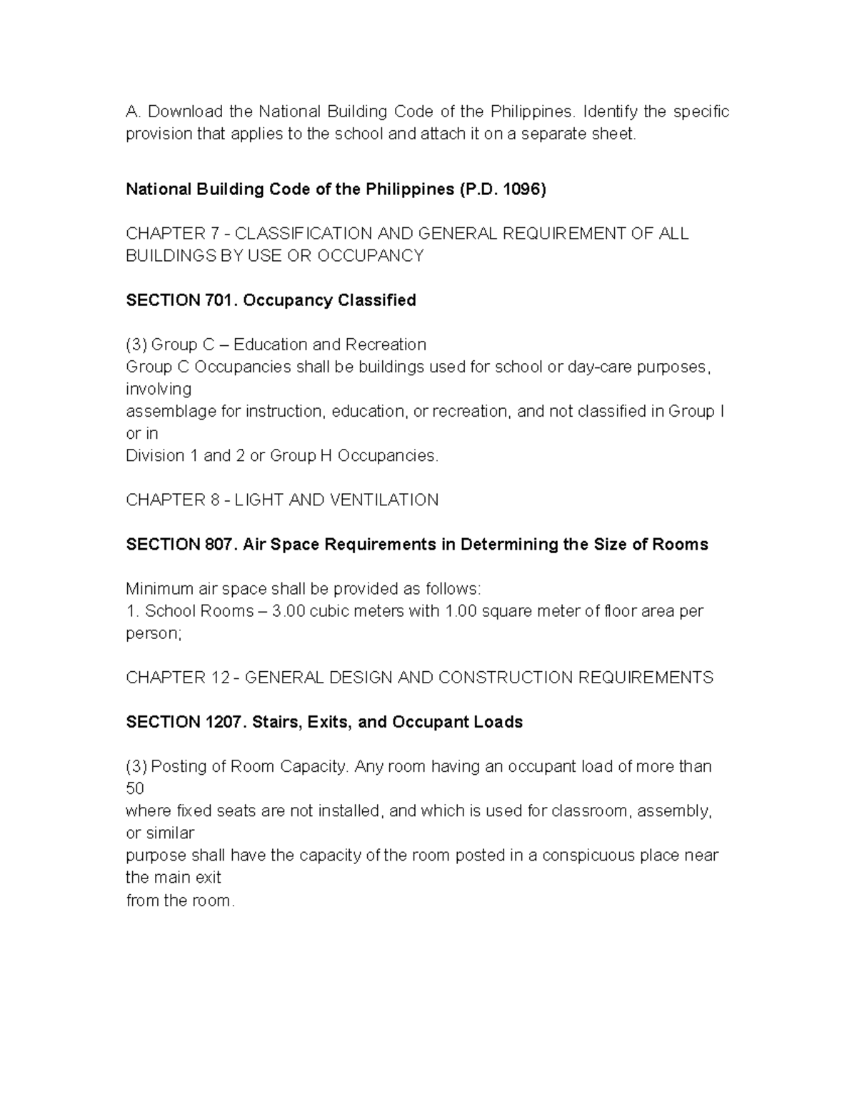 NBCP P.D. 1096: School Provisions & Requirements Overview - Studocu