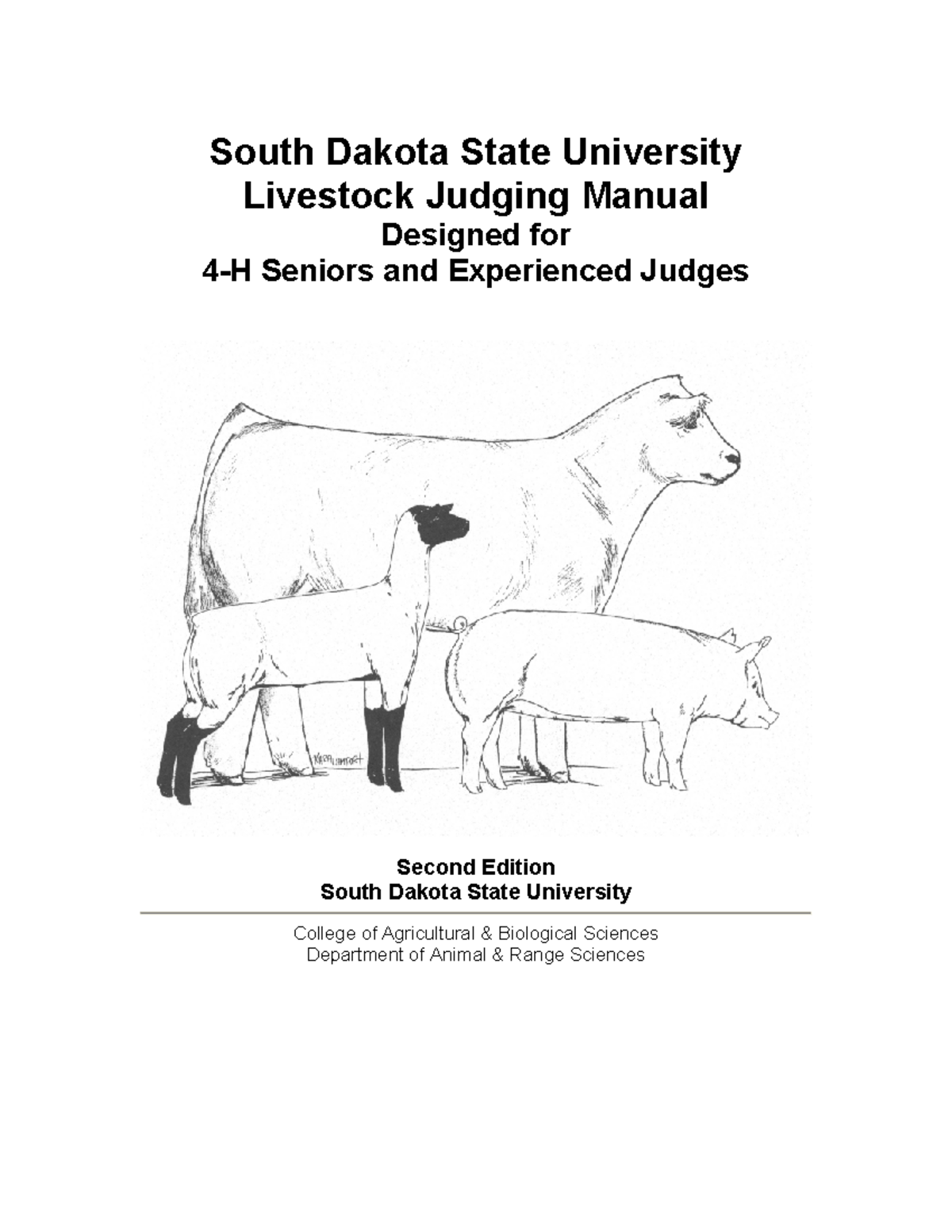 SDSU Livestock Judging Manual: An Essential Guide for 4-H Seniors - Studocu