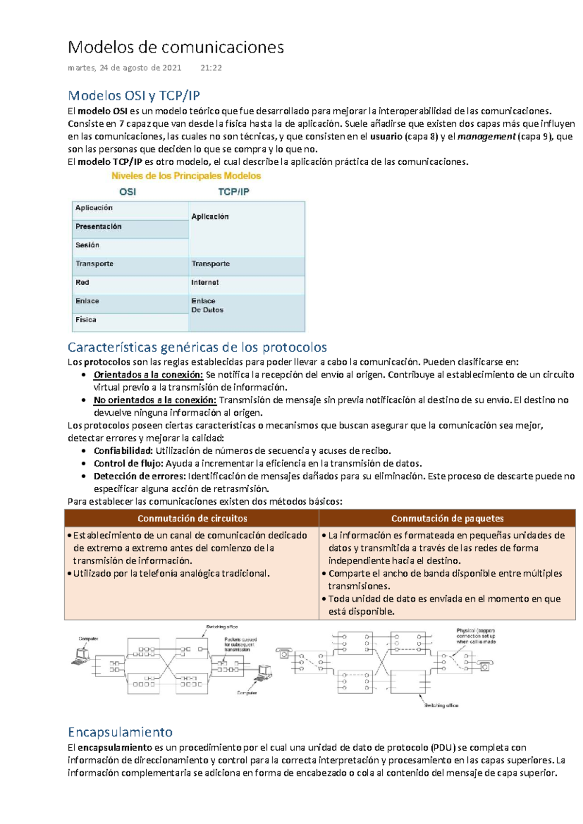 Resumen Parcial: Modelos OSI y TCP/IP - Redes Informáticas (INF123 ...