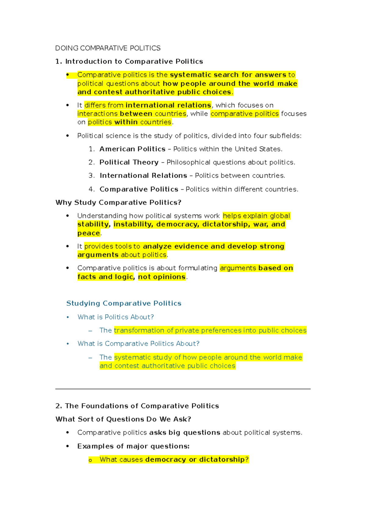 Comparative Politics 101: An Introduction to Key Concepts and Methods ...