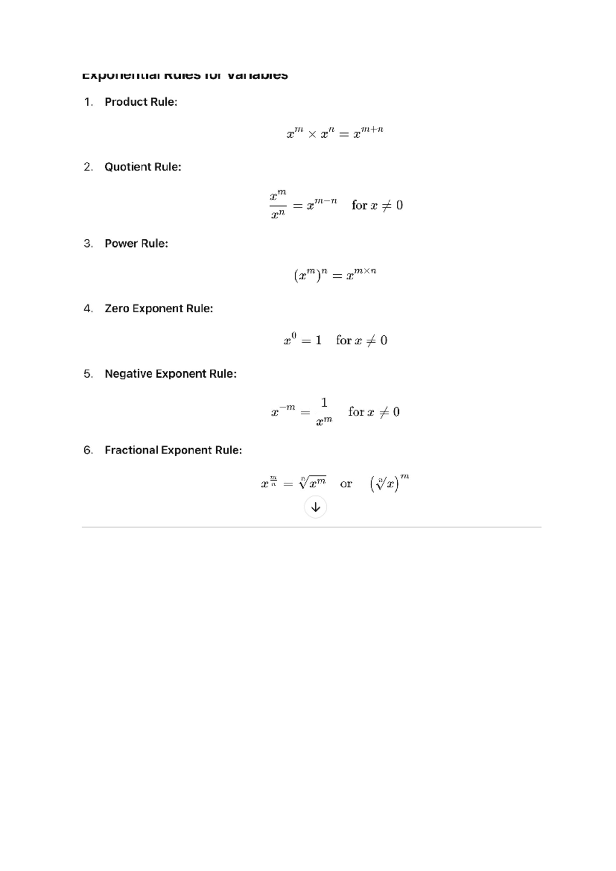 Maths Rules - exponential Rules IOI Vallabies 1. Product Rule: 2 ...