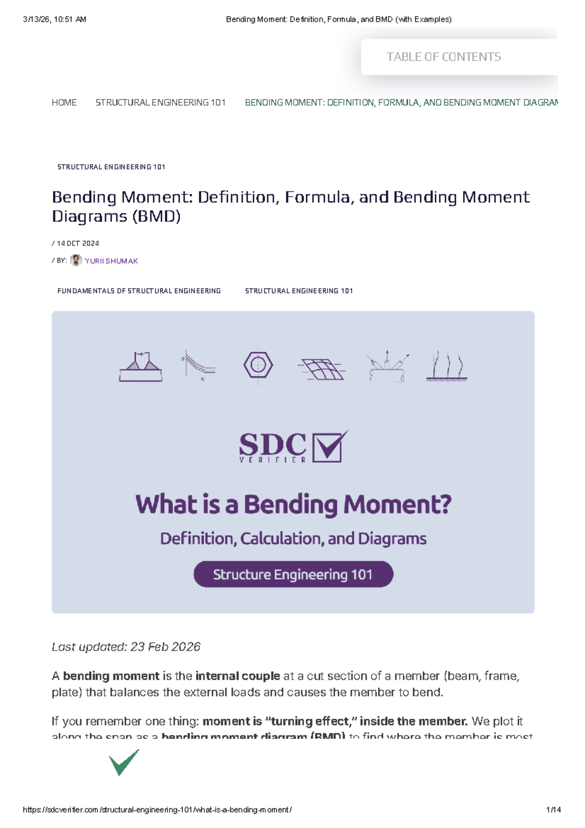 Bending Moment: Definition, Formula, and BMD in Structural Engineering ...