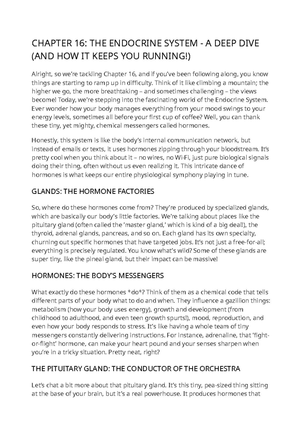 ANATOMY & PHYSIOLOGY CH 16: THE ENDOCRINE SYSTEM REVIEW - Studocu