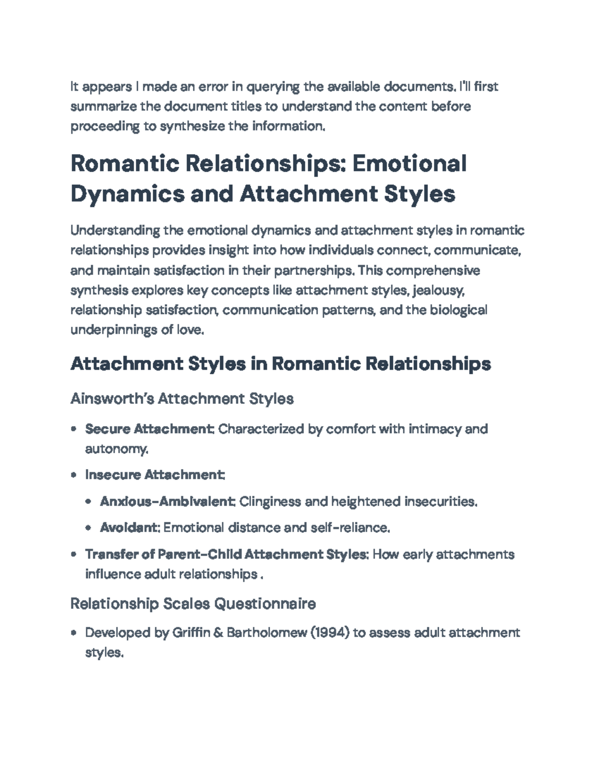 Emotional Dynamics & Attachment Styles in Romantic Relationships ...