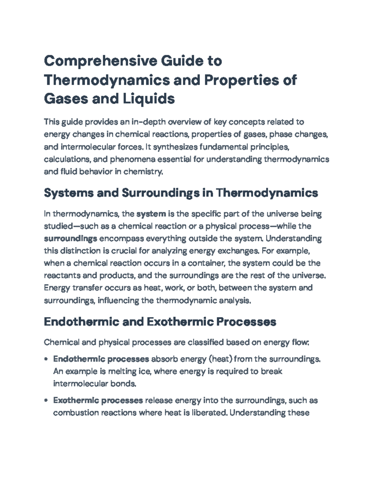 Comprehensive Guide to Thermodynamics: PHYS 101 Energy, Gases, and ...