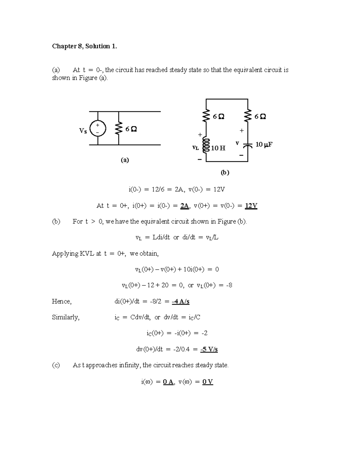 Ch8 solutions - It includes the solution for Chap 8 problems - Chapter ...