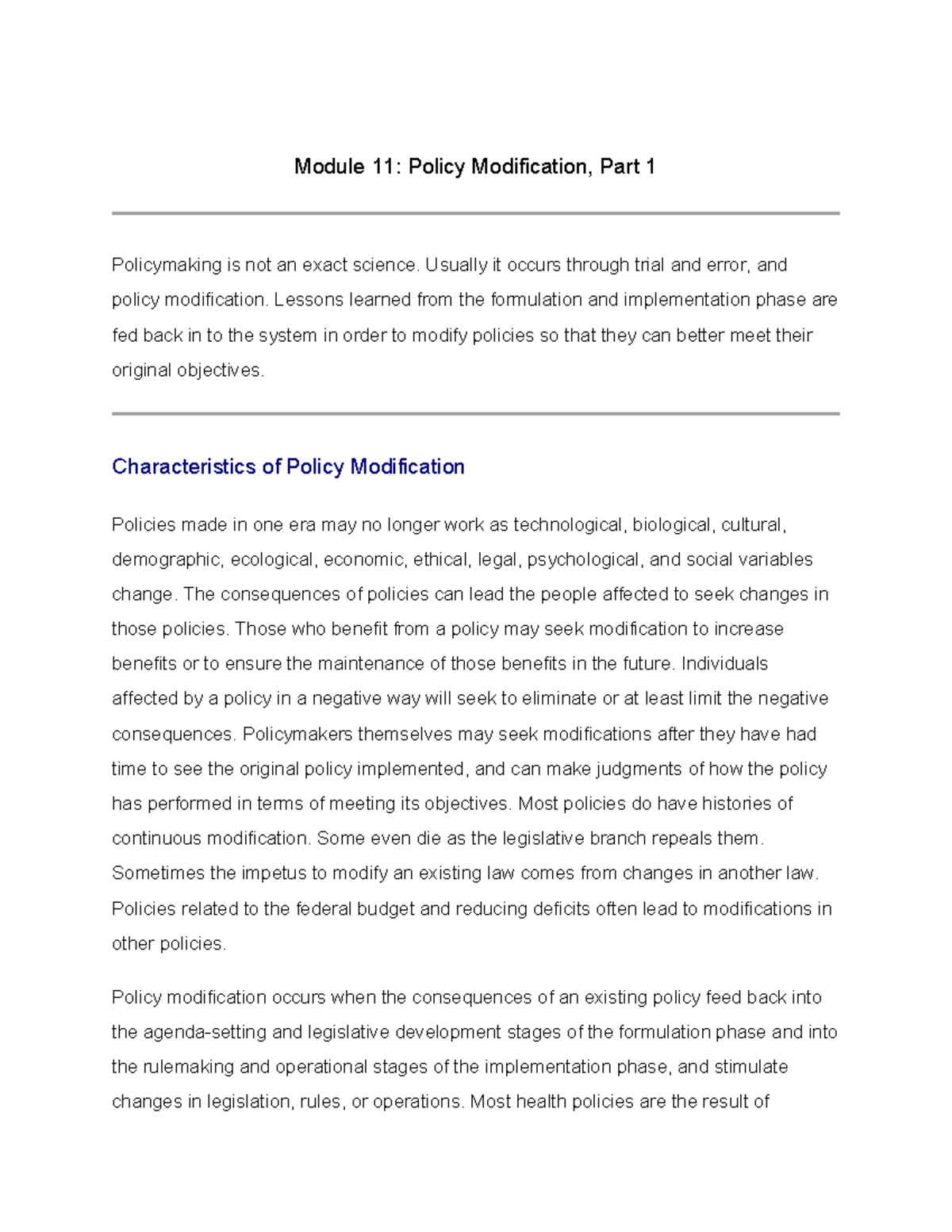 Policy Competence in Health: Steps for Influencing Policymaking ...