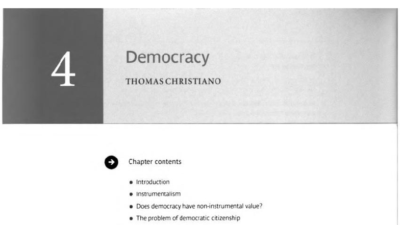 Unit 5: Democracy and Citizenship - Insights from Thomas Christiano ...