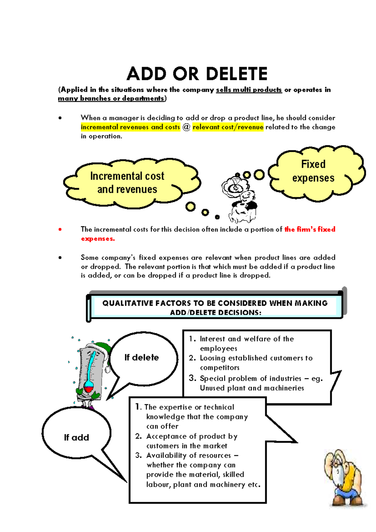 Chapter 4: Add or Delete - Analyzing Product Line Decisions - Studocu