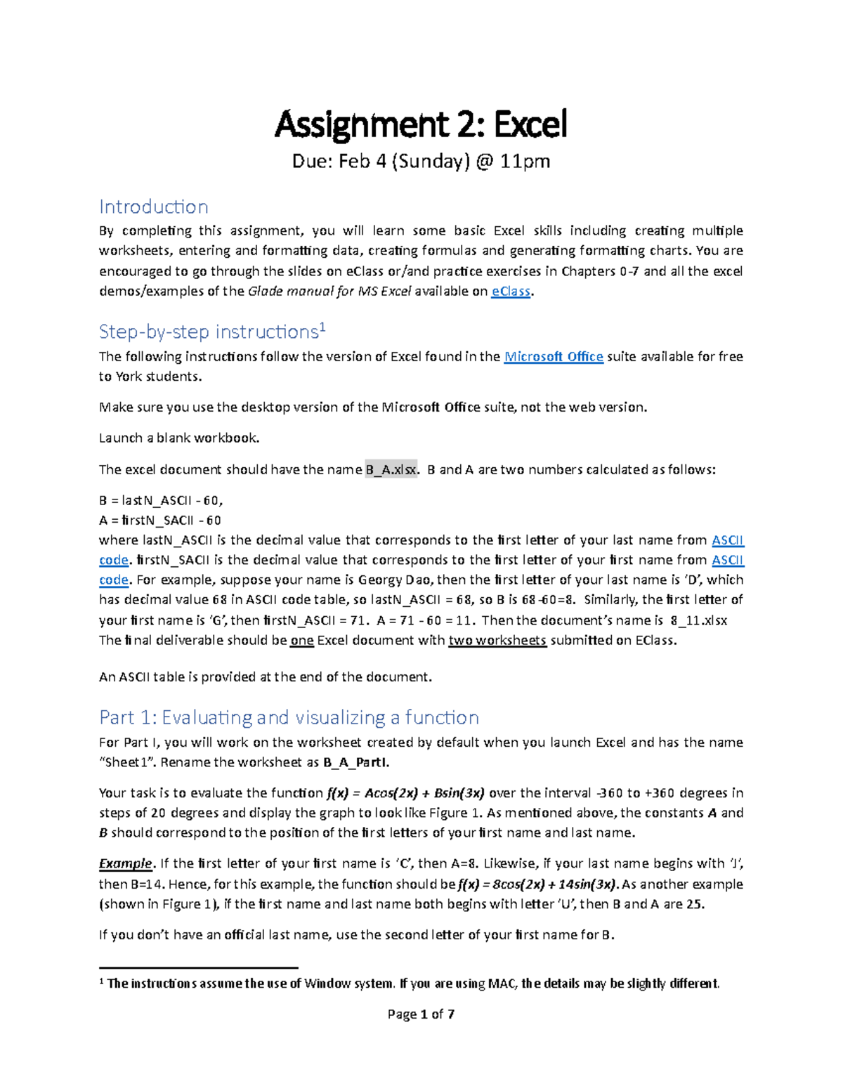 Assignment 2: Excel Skills & Instructions for Completing Lab Tasks - Studocu