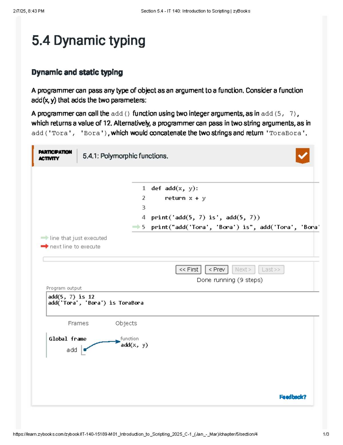 IT 140: Dynamic Typing and Polymorphism in Python - Practice Assignment - Studocu