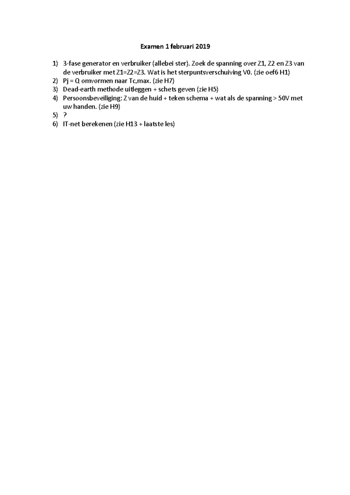 Elektrische Energie Examen 2019 - Examen 1 februari 2019 3 - fase ...