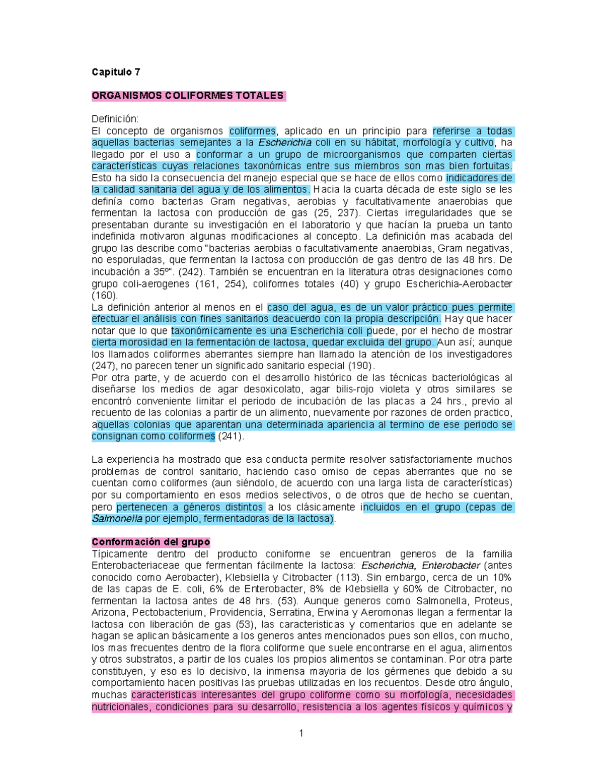 Coliformes Totales - Capitulo 7 ORGANISMOS COLIFORMES TOTALES ...
