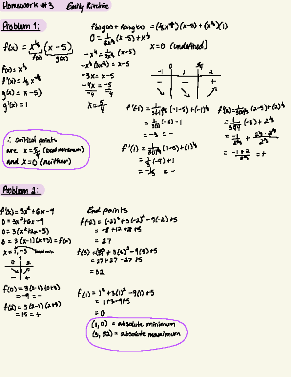 Homework #3: Critical Points and Integrals Analysis - Studocu