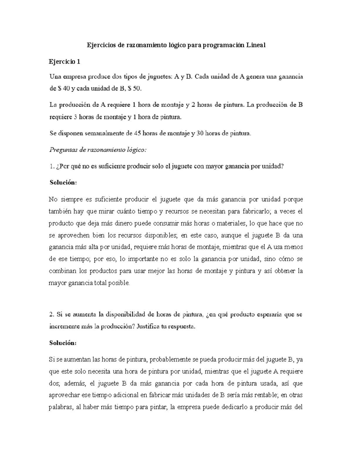 Ejercicios de Razonamiento Lógico en Programación Lineal - Ejercicio 1 ...