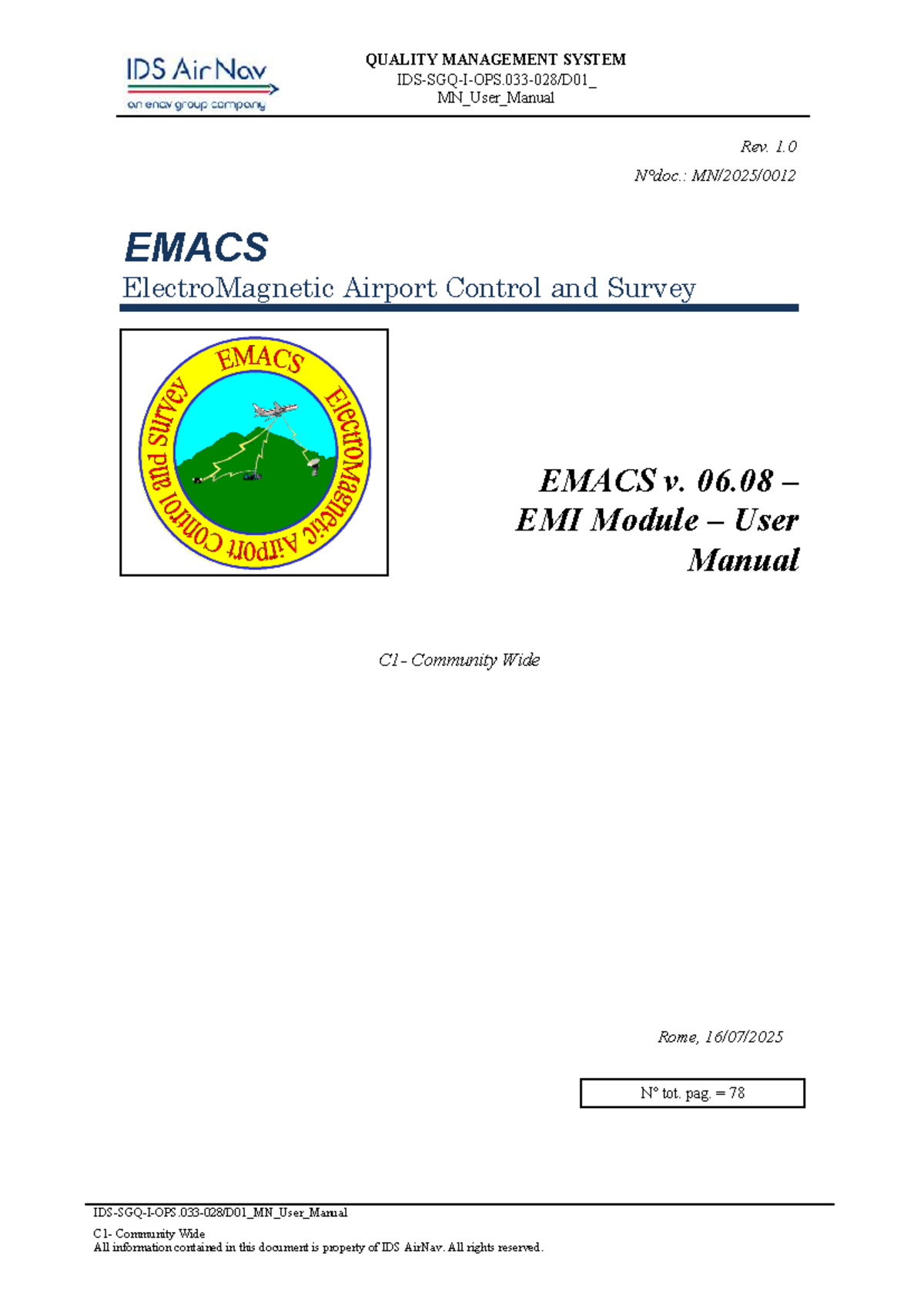 EMACS 06.08 EMI Module User Manual - Quality Management System MN - Studocu