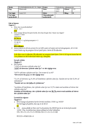 FP9 Matematik med hjælpemidler december 2023 - FP folkeskolens prøver Matematik Prøven med - Studocu