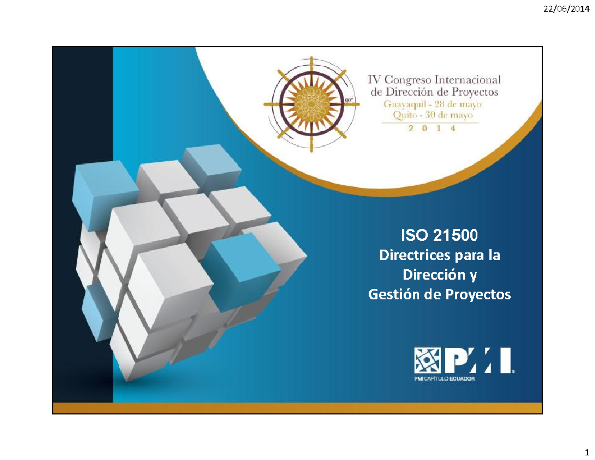 ISO 21500 Directrices para la Dirección y Gestión de Proyectos ...
