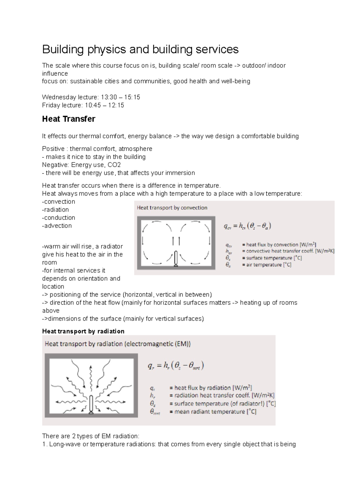 Building Physics Lecture Notes - Sustainable Design Insights - Studeersnel