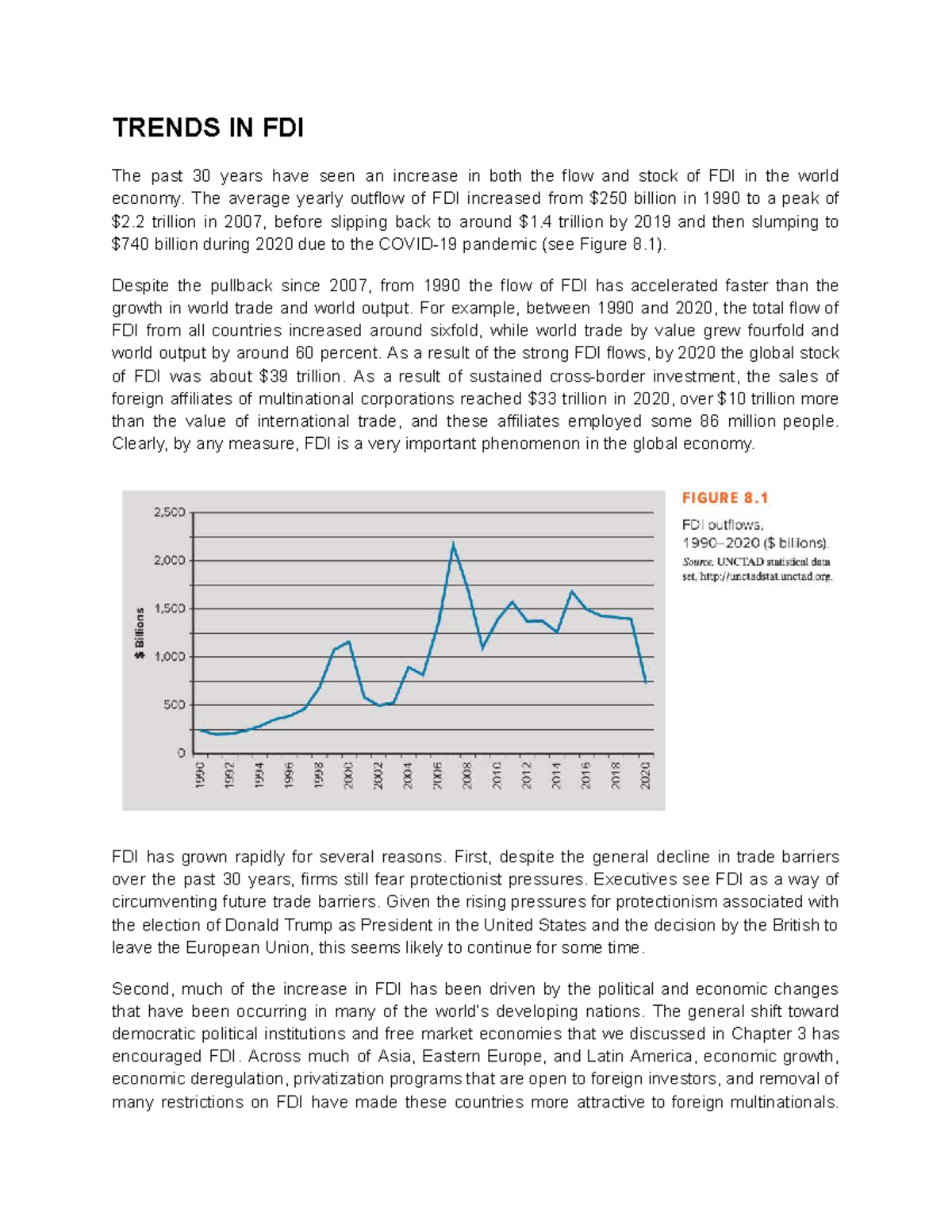 TRENDS IN FDI: Analyzing Global Investment Patterns and Impacts - Studocu