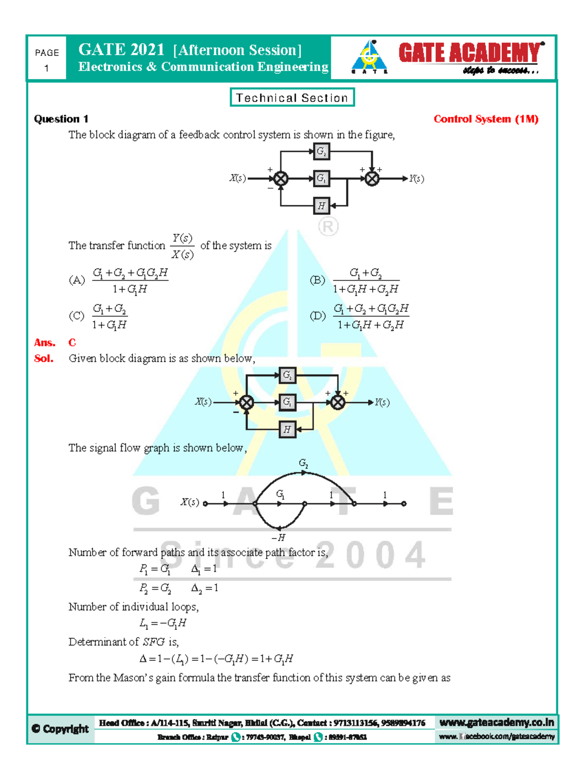 Gate EC 2021 Q&A - Gate EC - Electronics & Communication Engineering ...