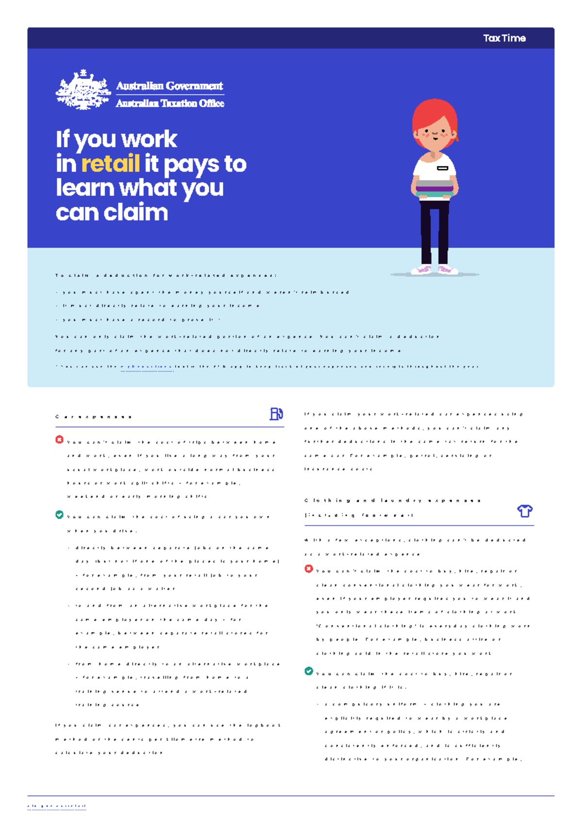 Tax Time Toolkit: Deductions for Retail Workers - Studocu
