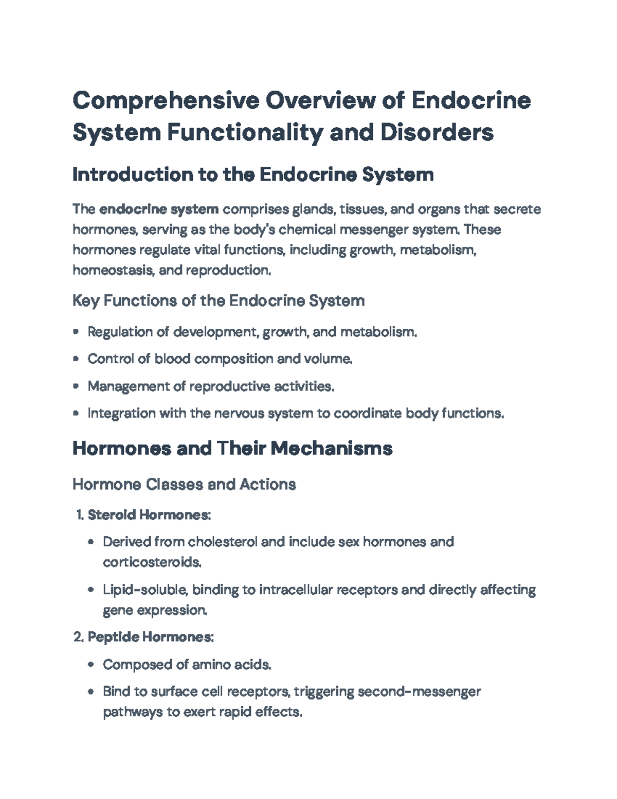 Comprehensive Overview of Endocrine System Functions & Disorders ...