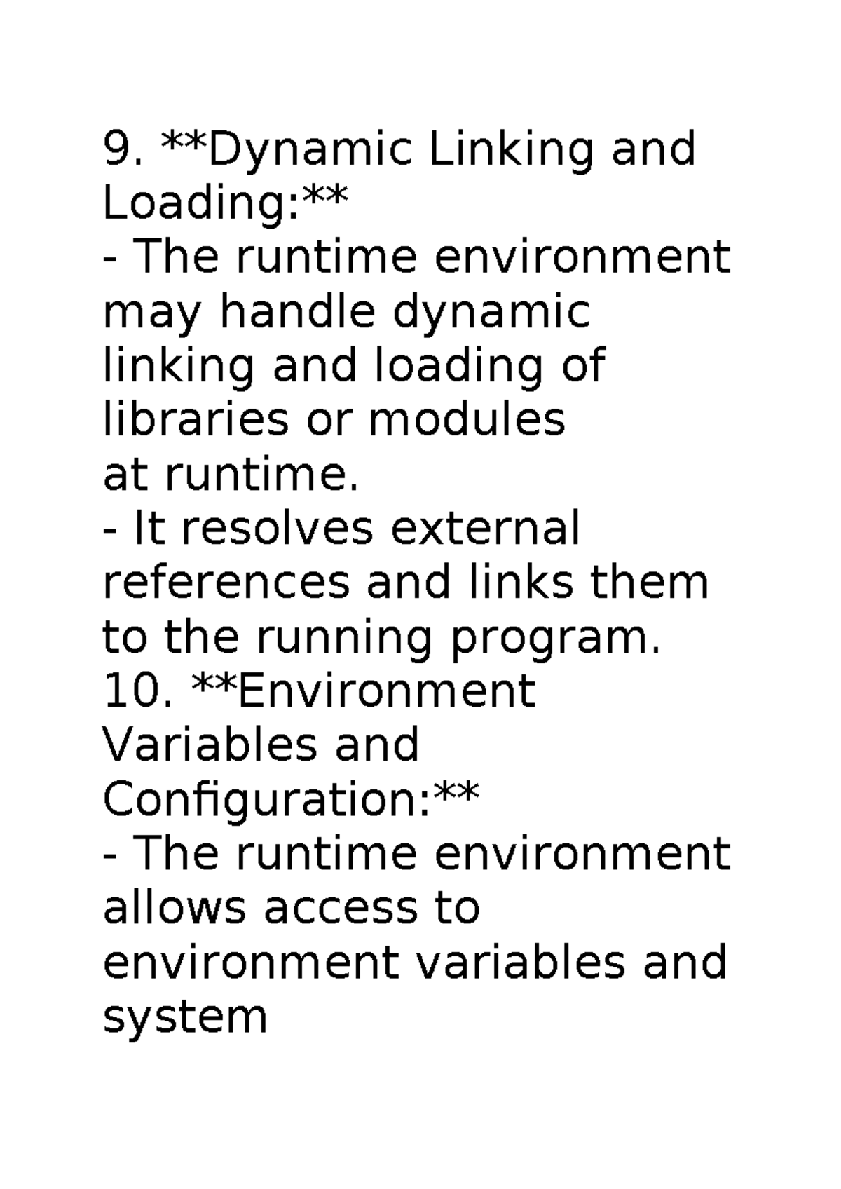 CS101: Understanding Runtime Environments and Source Language Issues - Studocu