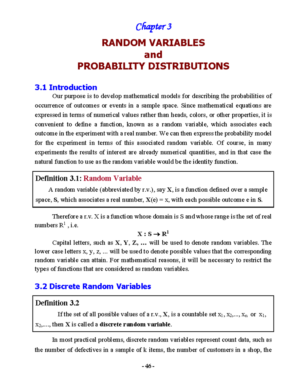Chapter 3: Random Variables & Probability Distributions - Studocu