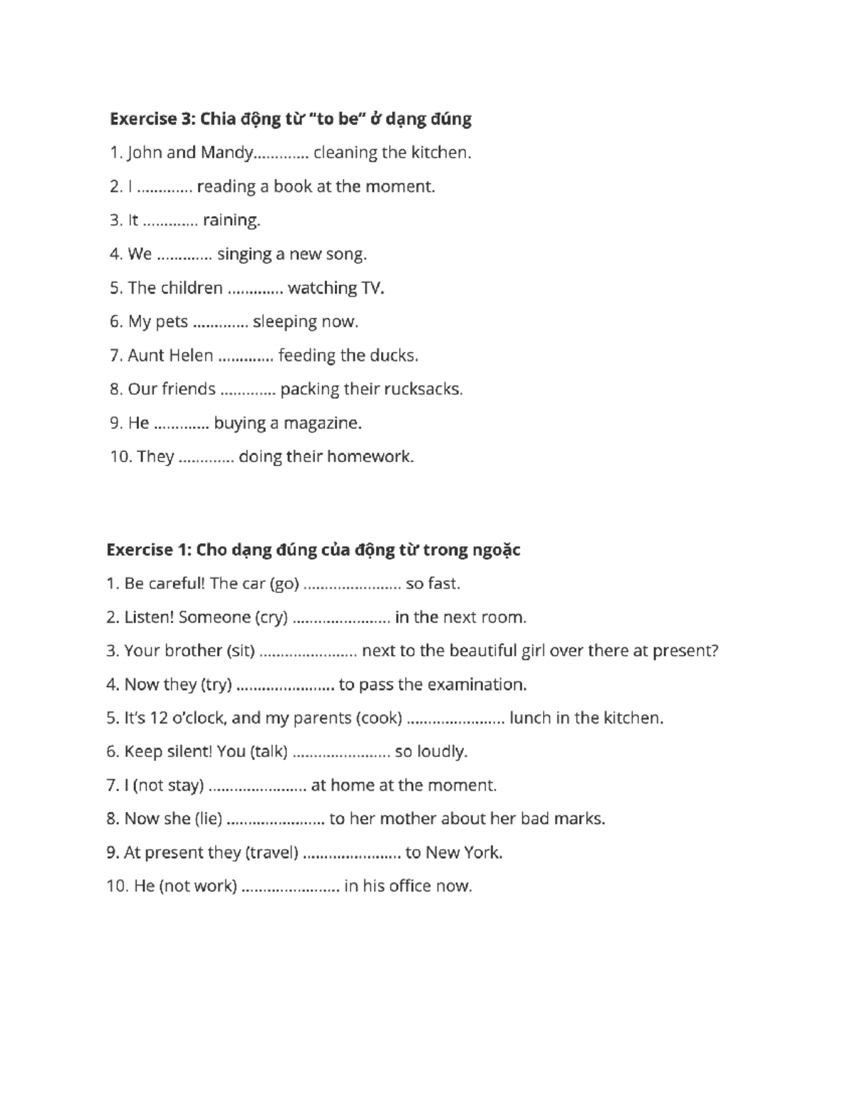 Exercise 2 - Present-Past Perfect - Class Notes - Studocu
