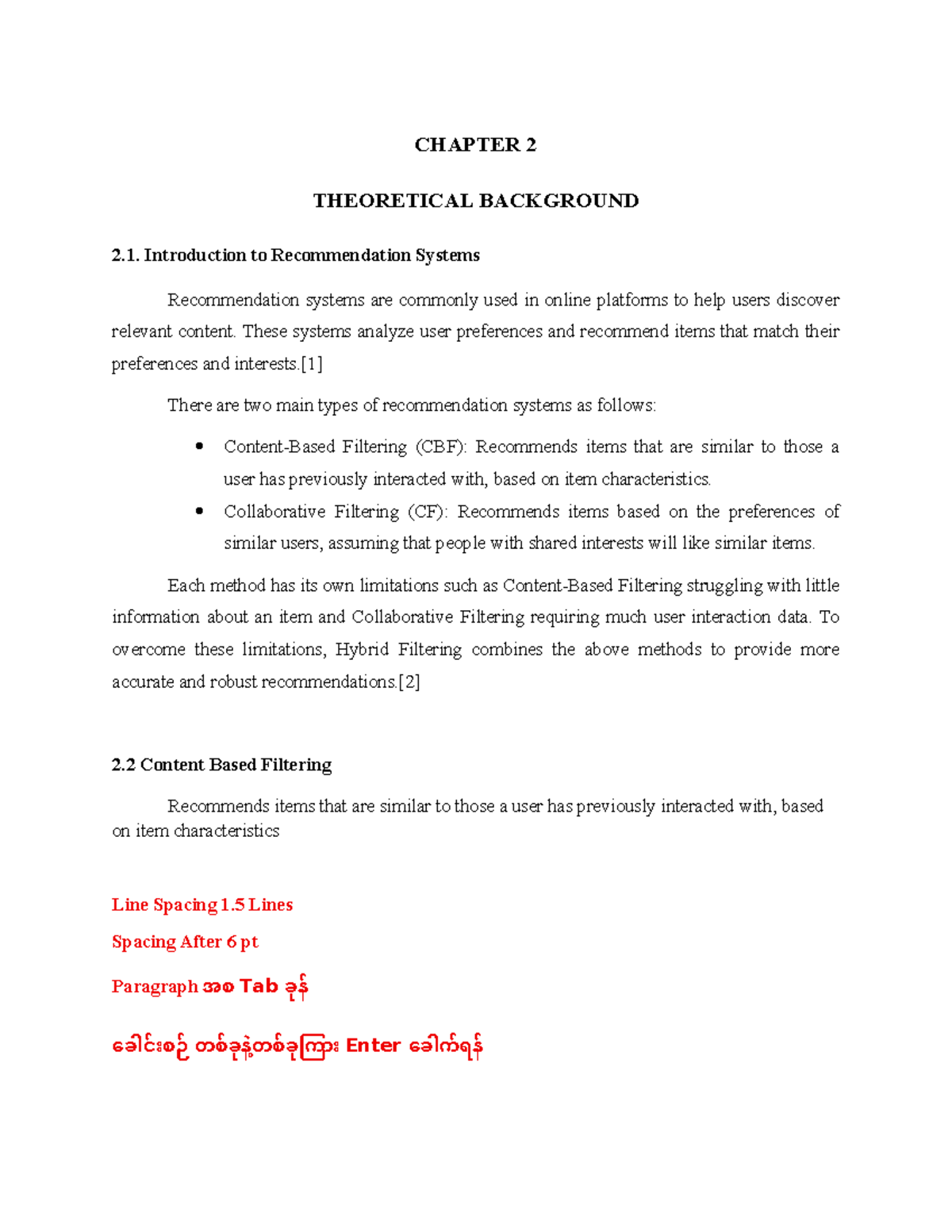 CHAPTER 2: THEORETICAL BACKGROUND ON RECOMMENDATION SYSTEMS - Studocu