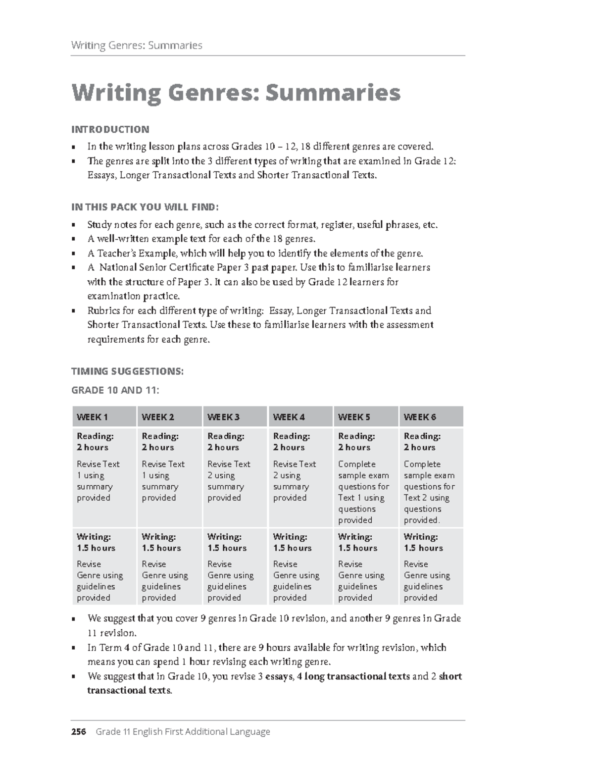 Grade 12 English FAL: Writing Genres Study Notes & Past Papers - Studocu