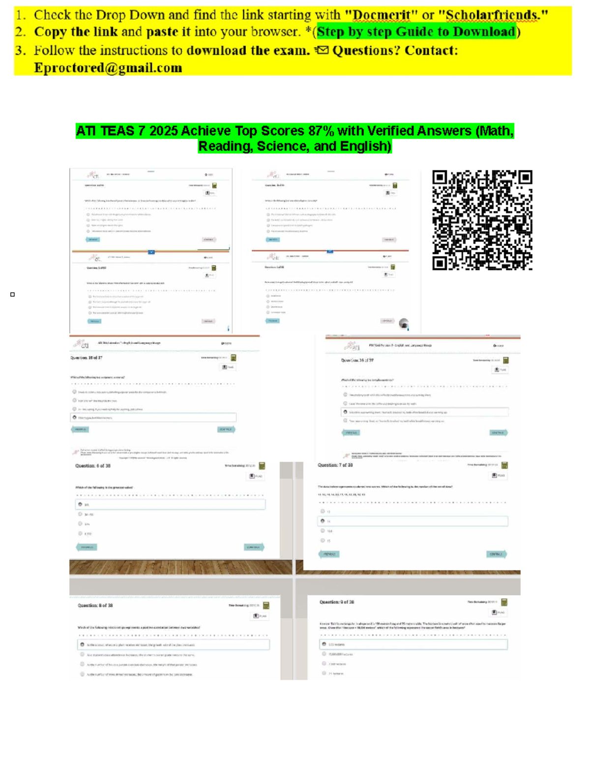 ATI TEAS 7 2025 Study Set: Real Questions for Math, Reading, Science ...