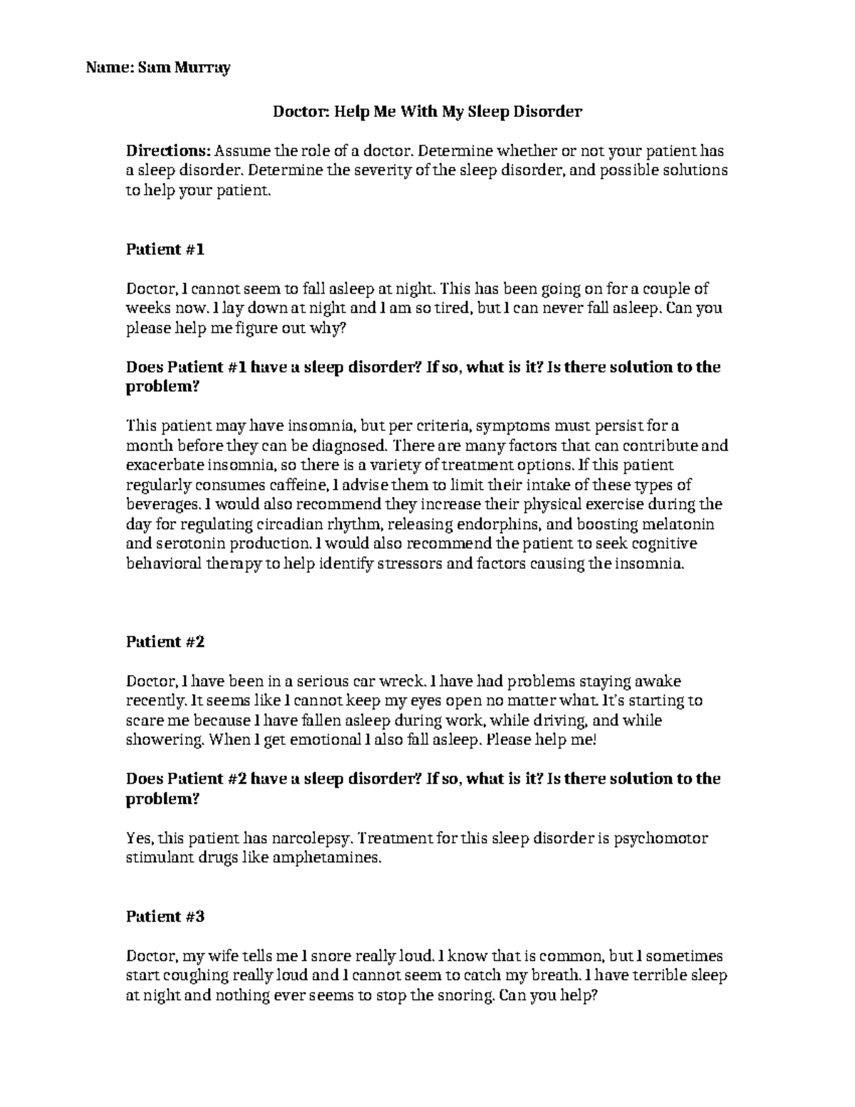 Doctor's Guide: Diagnosing & Treating Sleep Disorders - Studocu