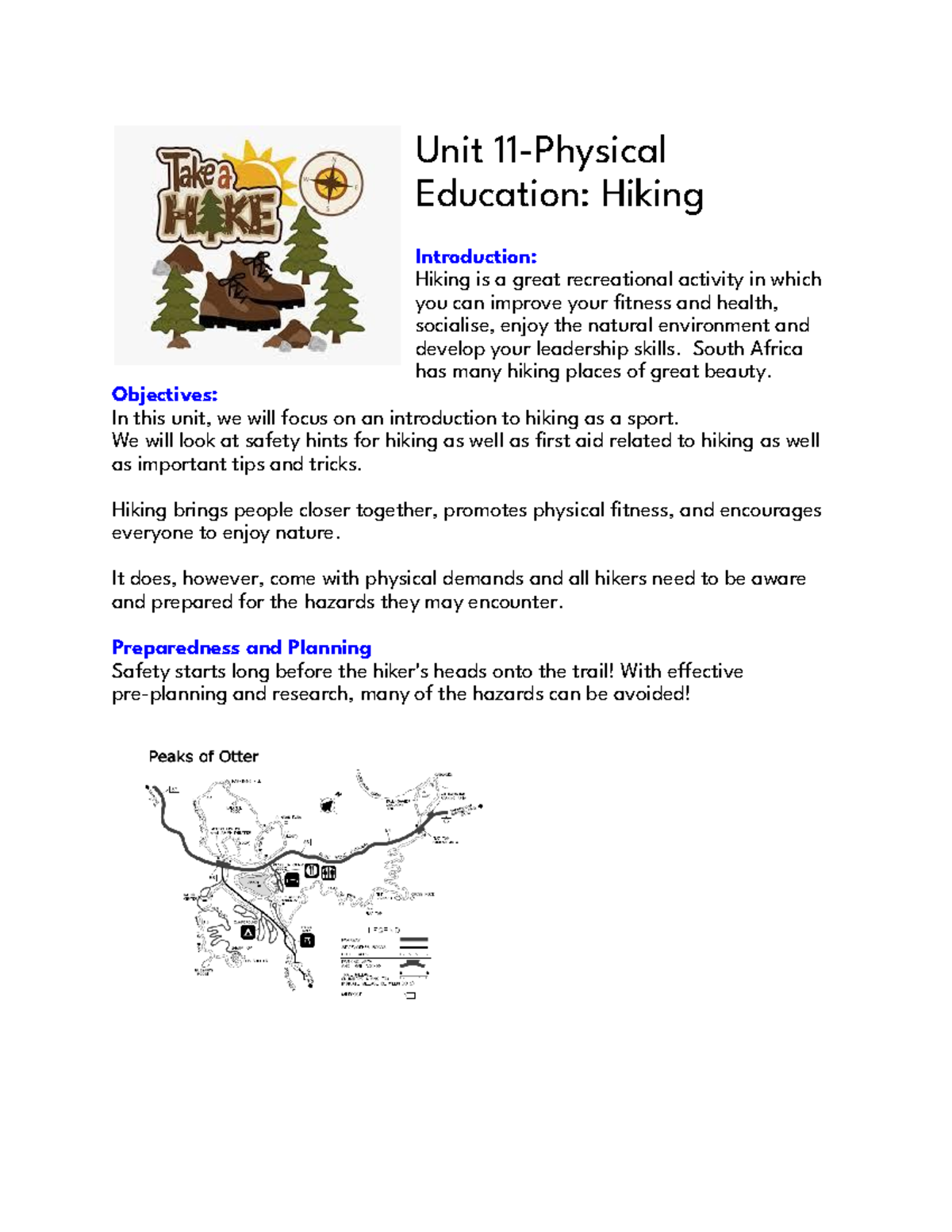 Unit 11: Understanding Hiking & Its Safety Tips in Physical Education ...