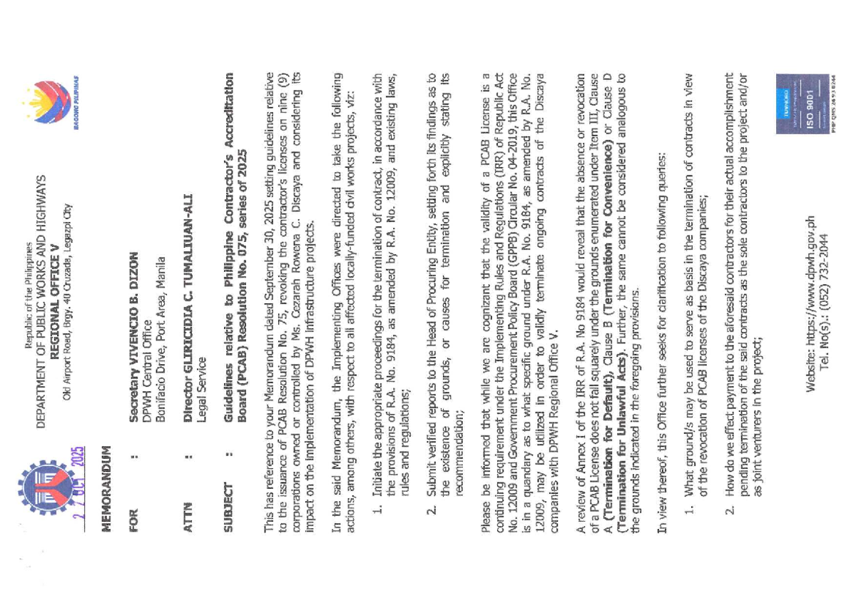 PCAB Guidelines 2025: Contractor Accreditation Resolution No. 075 - Studocu