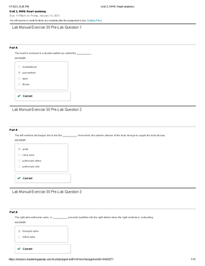 Lab 5 Anatomy of the blood vessels - Lab 5 – Anatomy of Blood Vessels 1 ...