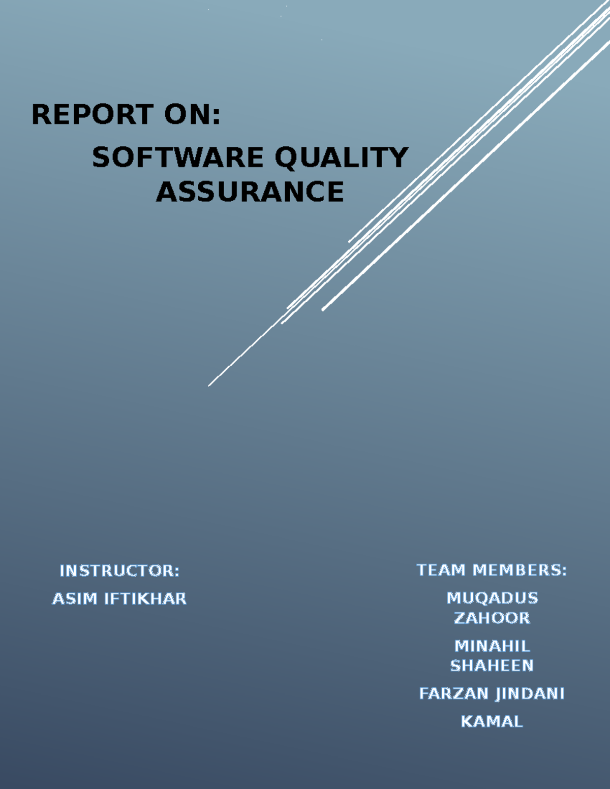 Software Quality Assurance Report - SQA Insights and Standards Analysis ...