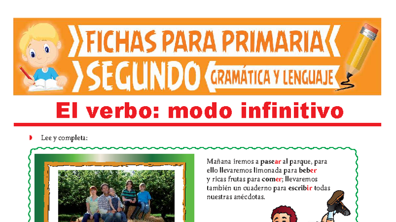 Verbos en Español: Modo Infinitivo y Actividades ZZ - Studocu