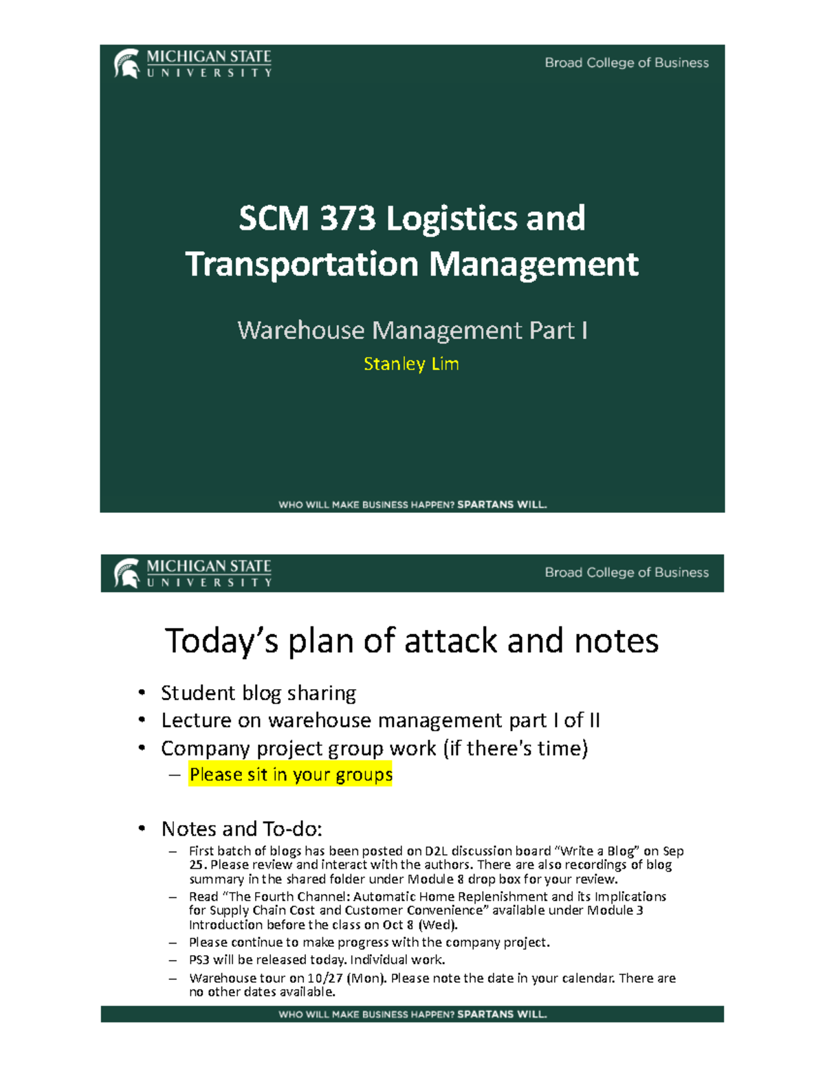 Warehouse Management Overview: Key Concepts & Operations - SCM 373 ...