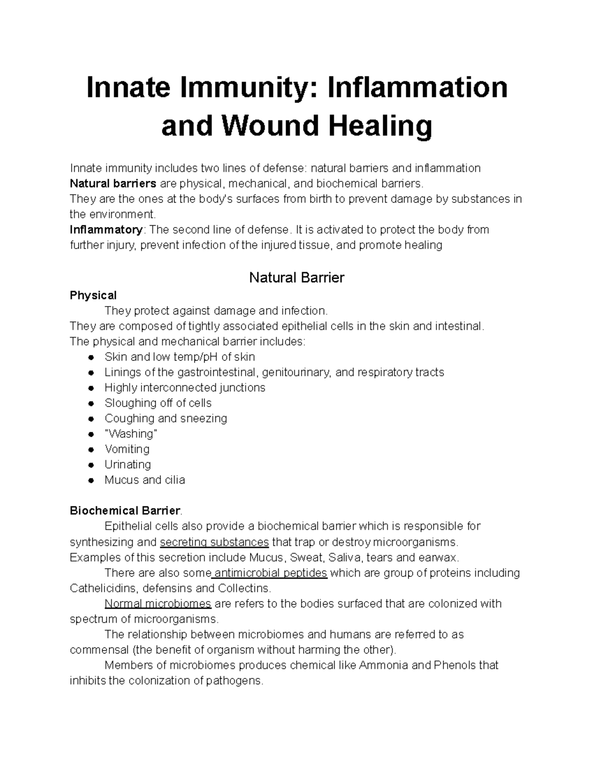 Chapter 7: Innate Immunity - Inflammation and Wound Healing Insights ...