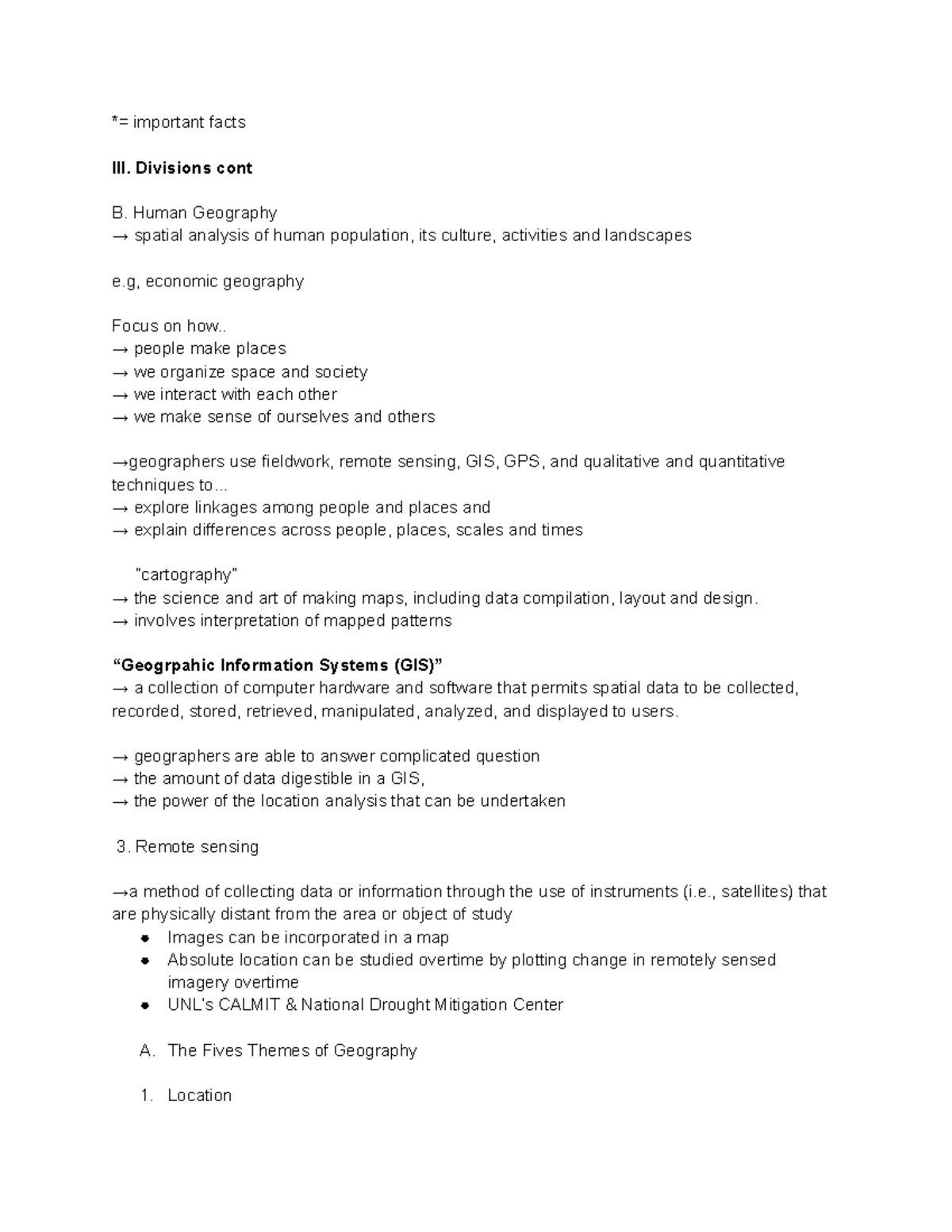 Human Geography Overview: Key Concepts and Themes (GEOG 101) - Studocu