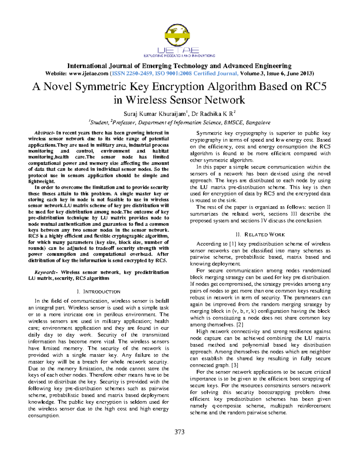 A Novel Symmetric Key Encryption Algorithm Based on RC5 in Wireless ...