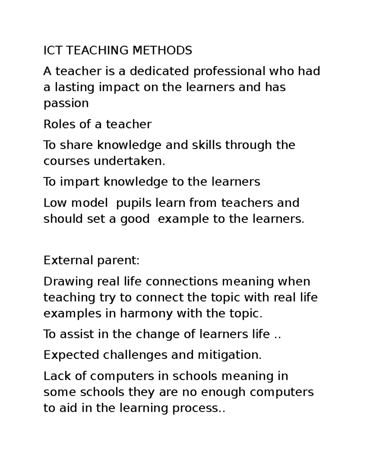 ICT Teaching Methods and Challenges in Education: A Detailed Overview ...