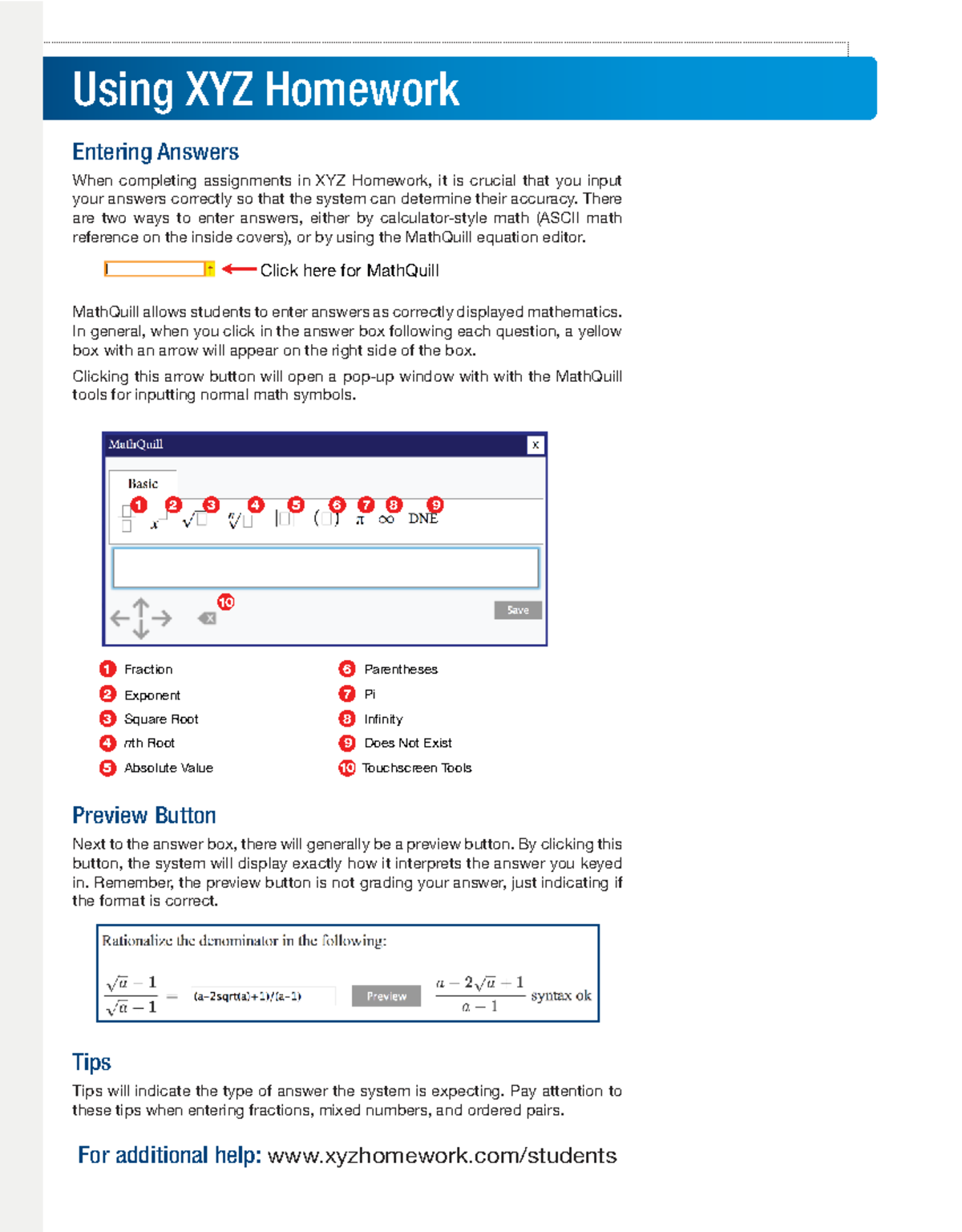 How to Enter Answers in XYZ Homework: A Guide - Studocu