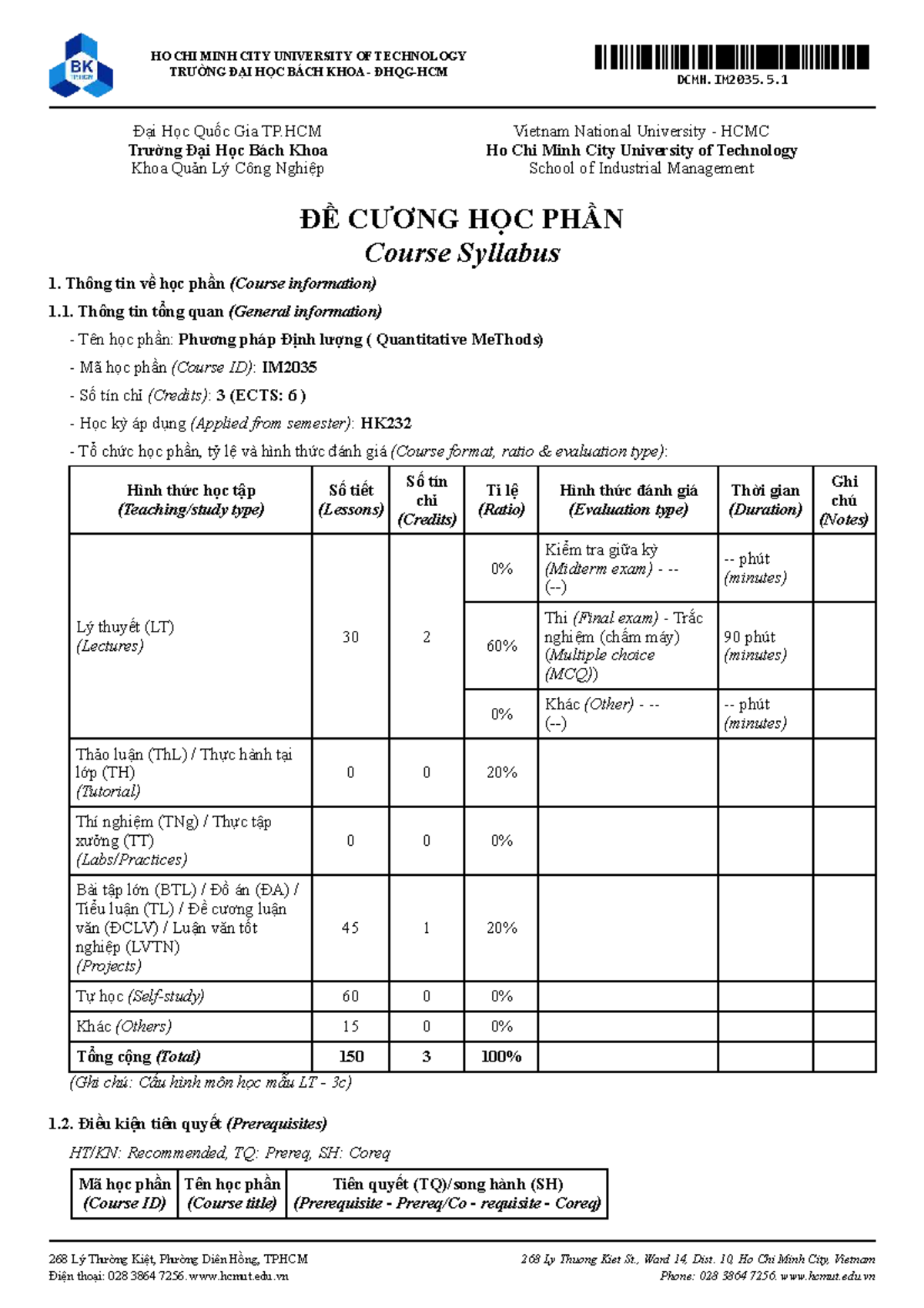 DCMH.IM2035.5.1 Course Syllabus: Quantitative Methods Overview - Studocu