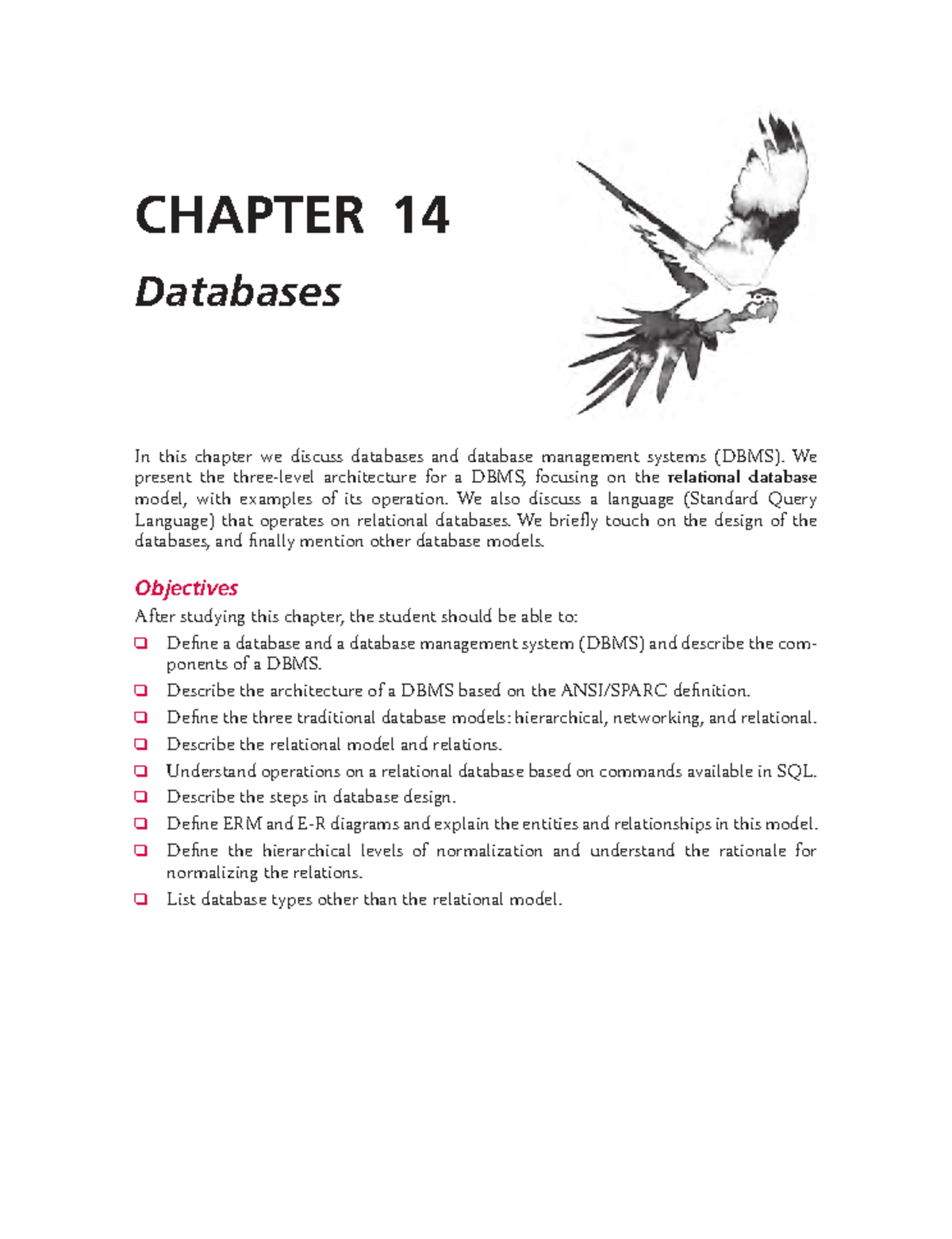 CHAPTER 14: Understanding Databases and DBMS Architecture - Studocu