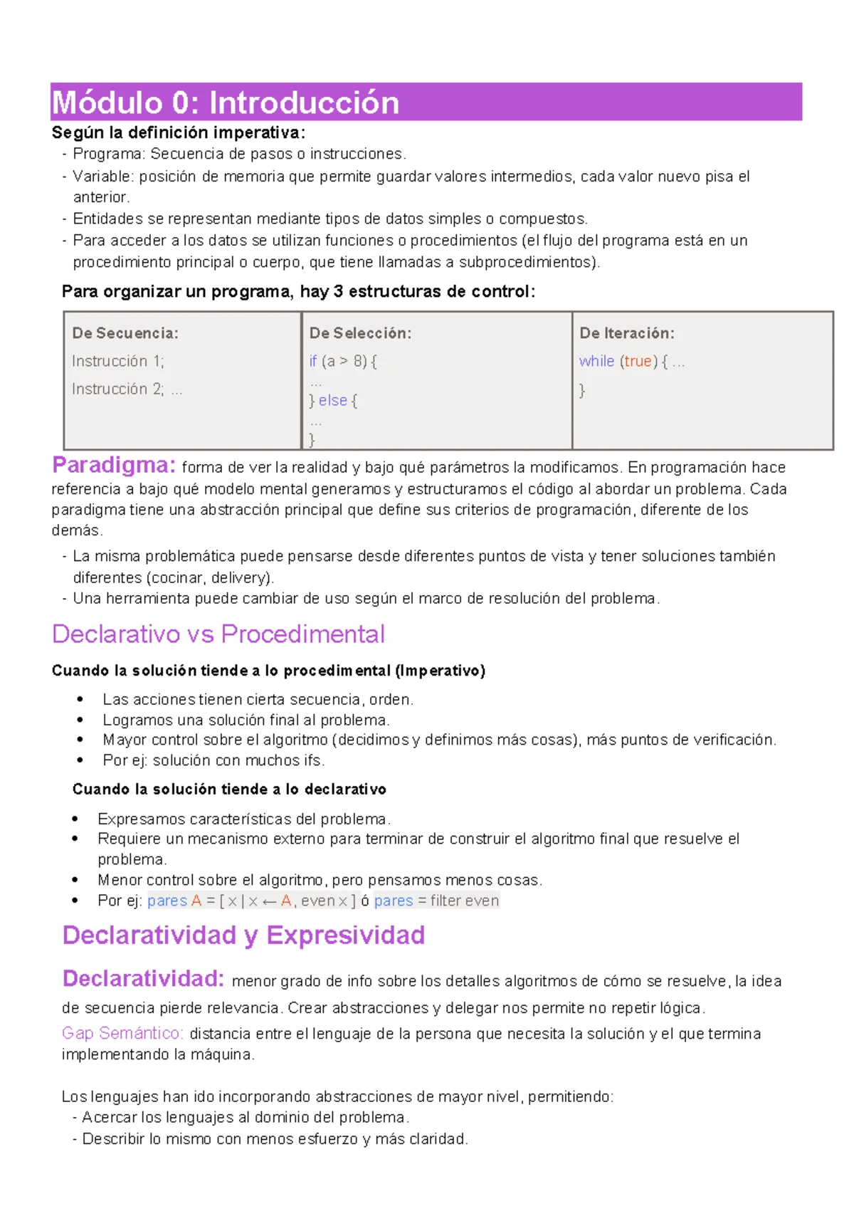 PDP - 1er Parcial: Resumen de Programación Funcional y Paradigmas - Studocu
