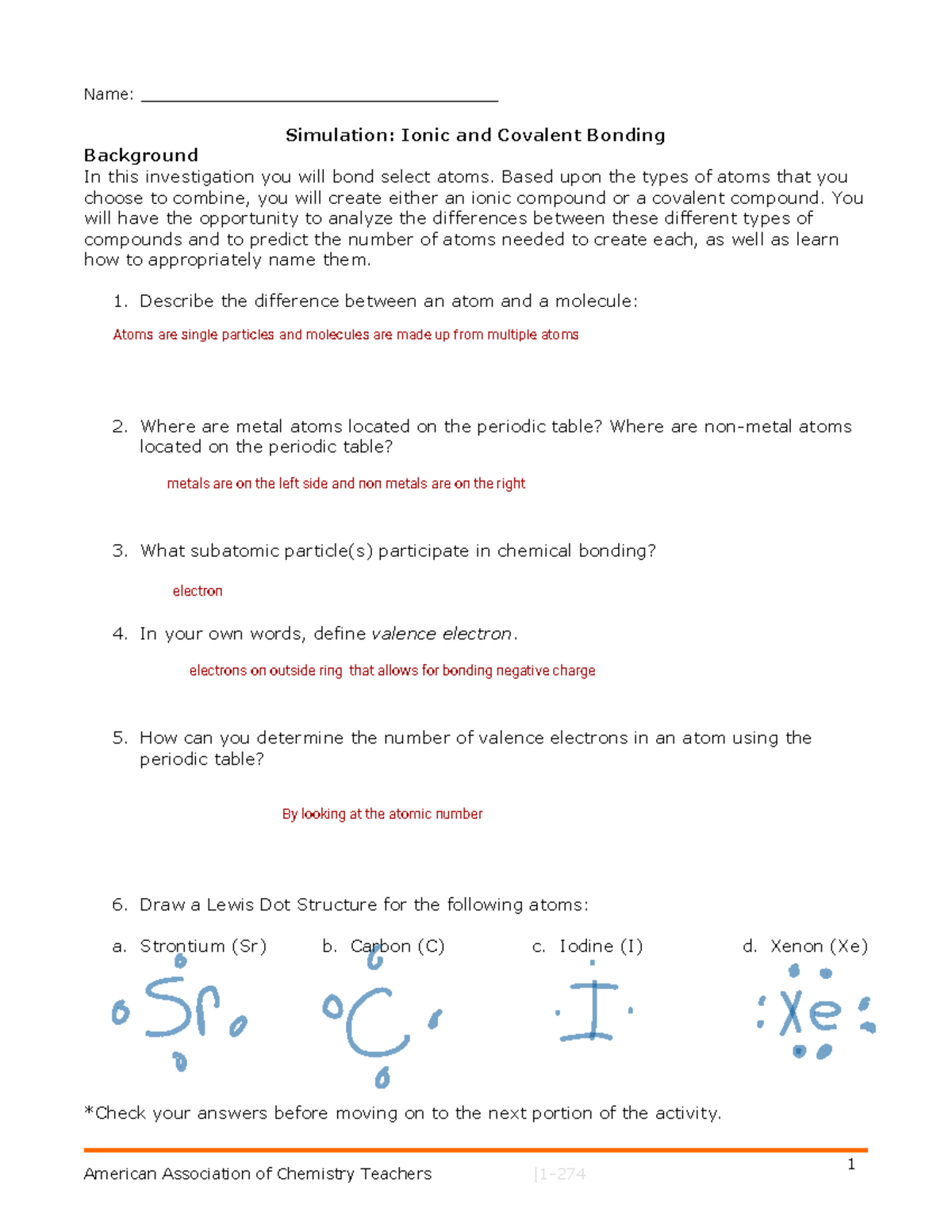 Ionic and Covalent Bonding Simulation: Understanding Chemical Bonds ...